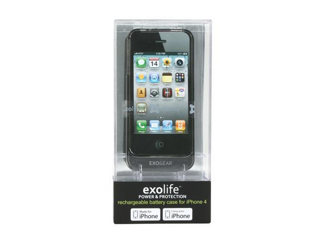 Exogear Black Exolife 1500mAh iPhone 4 battery Case - Newegg.com