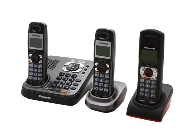 Panasonic KX-TG9348T 1.9 GHz Digital DECT 6.0 3X Handsets Expandable Digital Cordless Answering ...