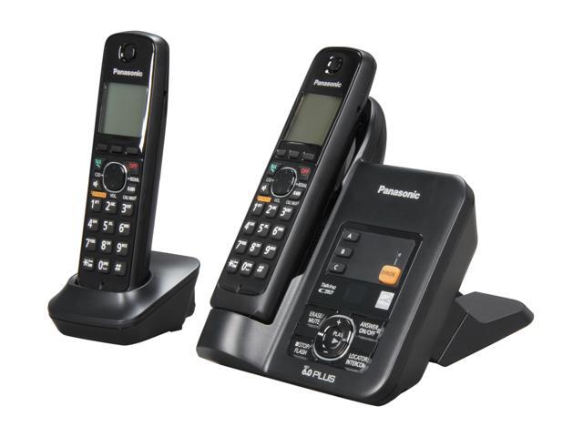 Panasonic KX-TG6632B 1.9 GHz Digital DECT 6.0 2X Handsets Cordless ...