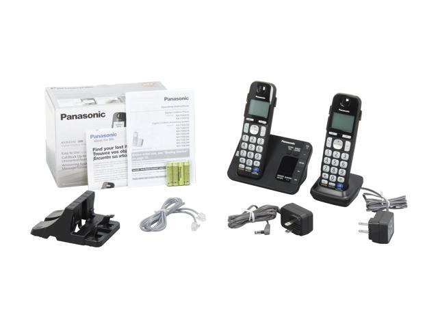 Panasonic KX-TGE232B 1.9 GHz DECT 6.0 2X Handsets Expandable Digital Cordless Answering System ...