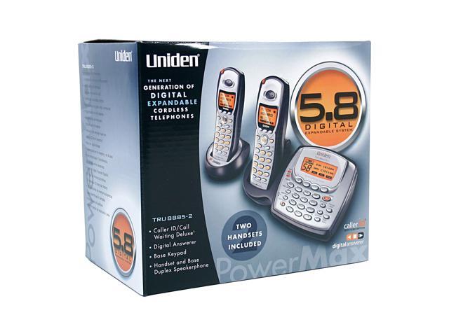 Uniden TRU8885-2 5.8 GHz Digital 2X Handsets Cordless Phone - Newegg.com