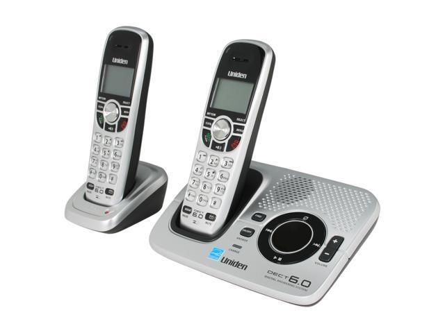 Uniden DECT1580-2 1.9 GHz Digital DECT 6.0 2X Handsets Cordless Phone ...