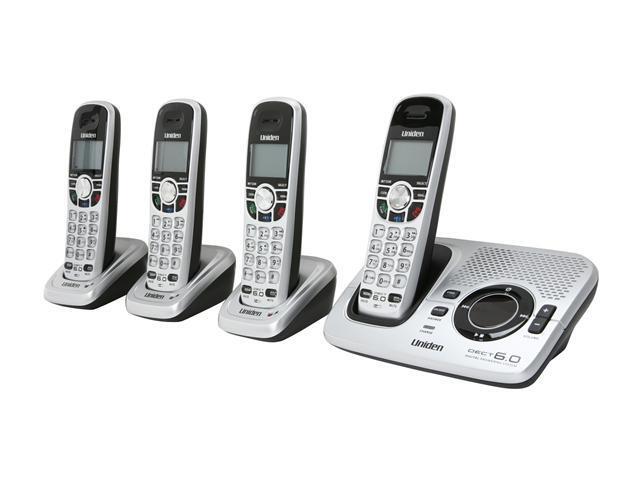 Uniden DECT1580-4 1.9 GHz Digital DECT 6.0 4X Handsets Cordless Phone ...