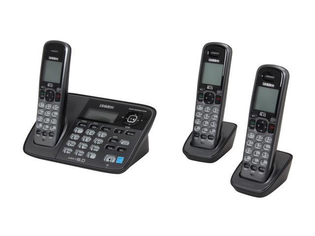 Uniden D1685-3 Cordless Phone/Answering System with speakerphone and 3 ...