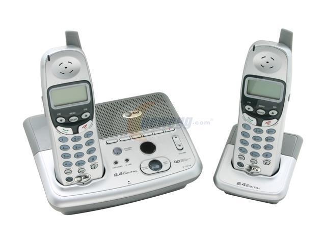 AT&T E2725B 2.4 GHz Digital 2X Handsets Cordless Phone - Newegg.com