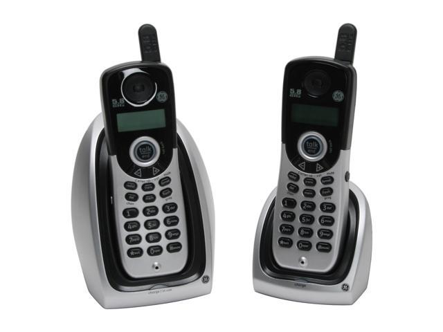 GE 25841GE3 5.8 GHz Analog 2X Handsets Cordless Phones - Newegg.com