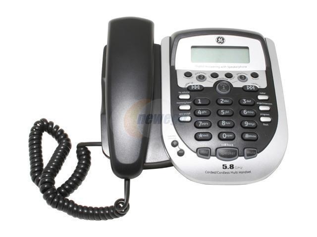 GE 25881EE3 5.8 GHz Analog 3X Handsets Cordless Phones / Corded Phones ...