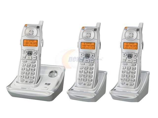 GE 25922GE3 5.8 GHz Analog 3X Handsets Cordless Phone - Newegg.com