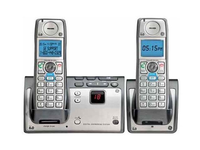 GE 28223EE2 1.9 GHz Digital DECT 6.0 2X Handsets Cordless Phone ...