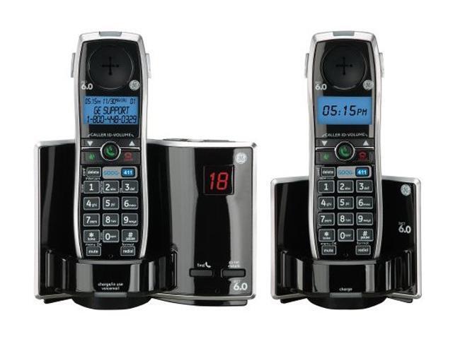 GE 28821FE2 1.9 GHz Digital DECT 6.0 2X Handsets Cordless Phone ...