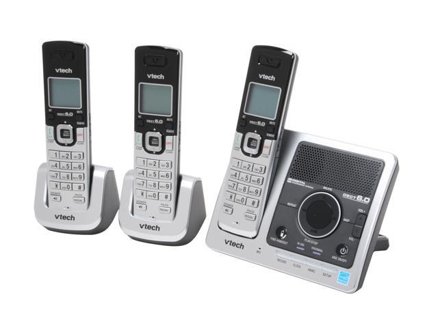 Vtech DS6121-3 1.9 GHz Digital DECT 6.0 3X Handsets Cordless Phone ...