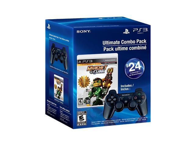 SONY PS3 DualShock 3 Black w/ Ratchet & Clank Collection Bundle ...