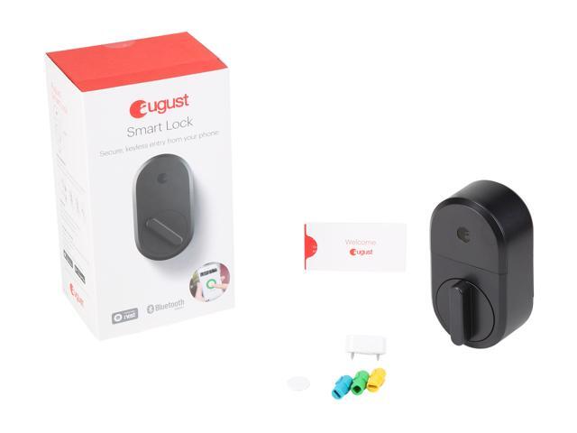 August Smart Lock, 3rd Gen technology - Dark Gray, Works with Alexa and ...