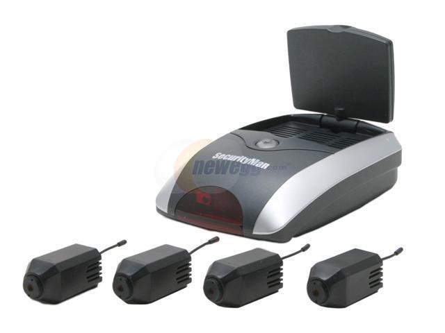 SecurityMan Mini-AirWatch4 Mini Wireless Color Camera Kit w/4 cameras ...