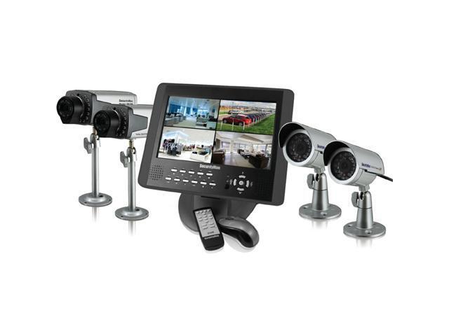 SecurityMan LCDDVR4-80K 10.2" LCD Monitor with 4-CH DVR 2-in-1 System ...