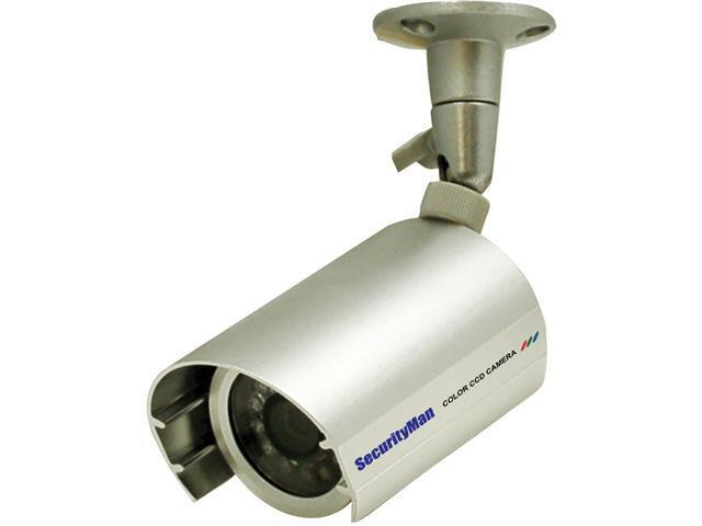 SecurityMan SM-306 Outdoor/Indoor Wired COLOR CCD Camera Kit with Night ...