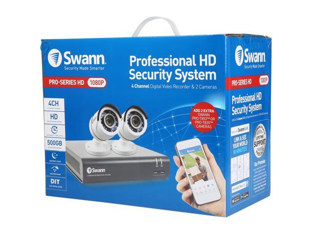 Swann 4 Channel 4575 Series 1080P DVR with 500GB Hard Drive and 2 x ...