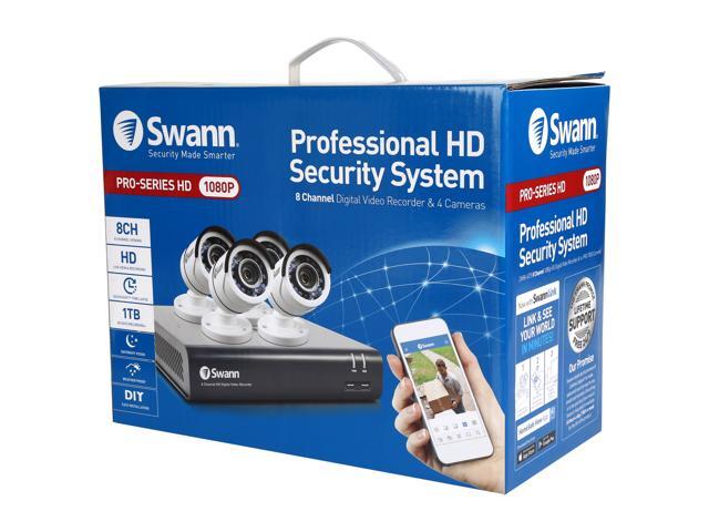 Swann 8 Channel 4575 Series 1080P DVR with 1TB Hard Drive and 4 x 1080P ...