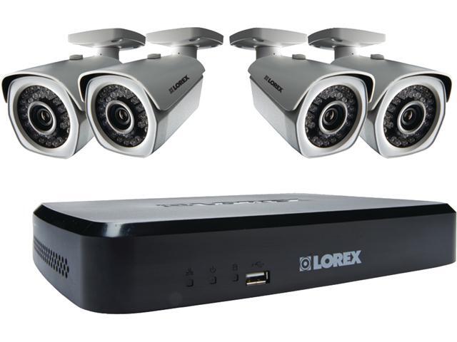 Lorex LNR182C4 8 Ch. NVR w/ 2 TB HDD, 4 x HD 1080P Outdoor IP Camera ...
