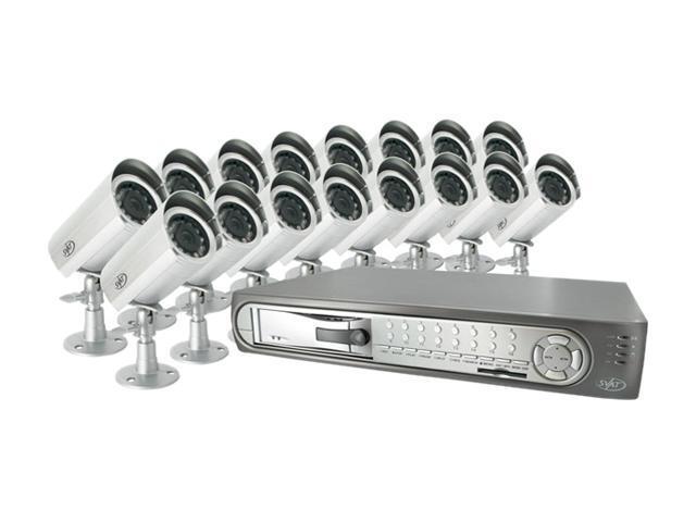 SVAT CLEARVU4 Web Ready 16 Channel Deluxe DVR Security System with 16 ...