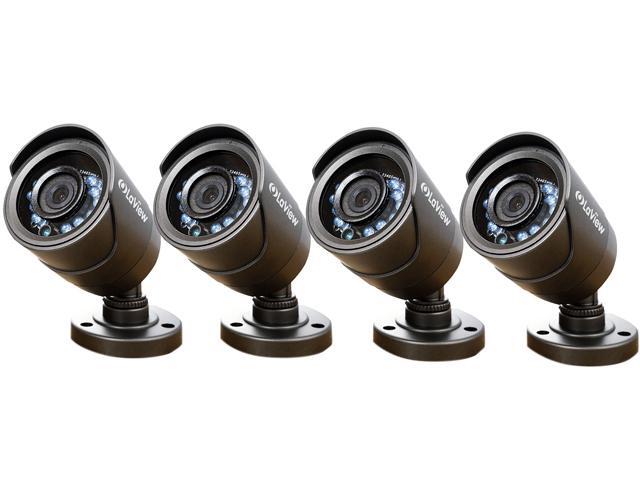 LaView LV-KCA14B6BP 4 camera Pack with 60ft cables - Newegg.com
