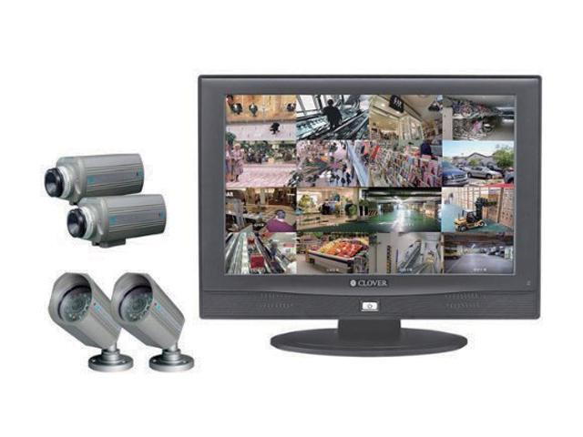 Clover LCD2084 20" All-in-One System with Built-in 8 Channel DVR, 4 ...