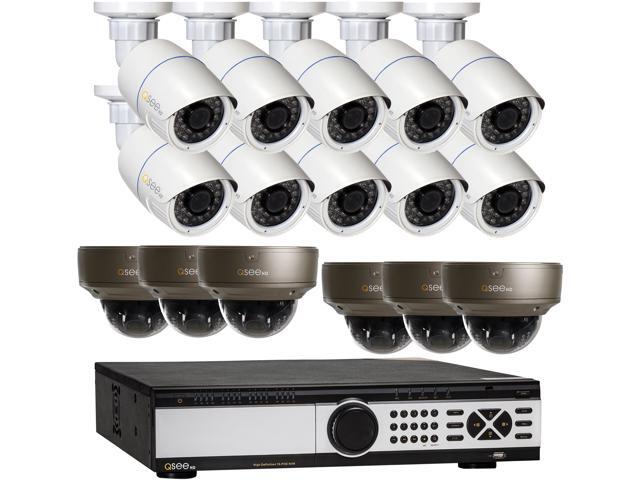 Q-See 4MP PoE IP Camera Security System, 16 Channel NVR and 10x 4MP ...