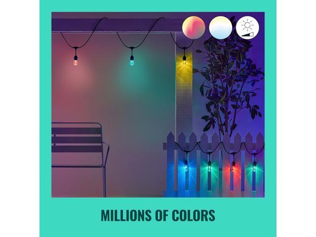 WiZ Connected 48ft/15M Outdoor WiFi Color String Lights - Newegg.com