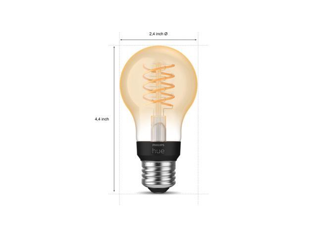 Philips Hue 571109 Dimmable Warm White Vintage Smart A19 Edison Bulb ...