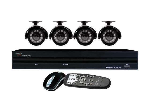 Night Owl H.264 Internet & 3G Phone Accessible 4 channel DVR w/ 4 Night ...