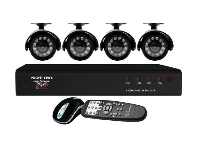 Night Owl H.264 Internet & 3G Phone Accessible 8 channel DVR w/ 4 Night ...