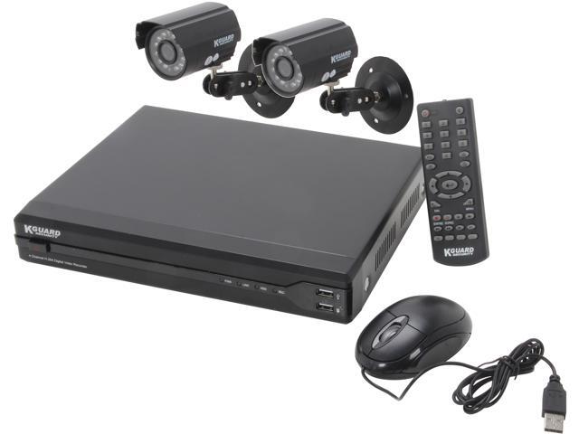 KGuard OT401-2CW134M-500G 4 Channel+2 Camera CMOS DVR w/ 500GB HDD ...