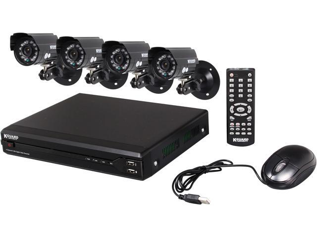 KGuard OT401-H02-500G 4 Channel Surveillance DVR Kit - Newegg.com