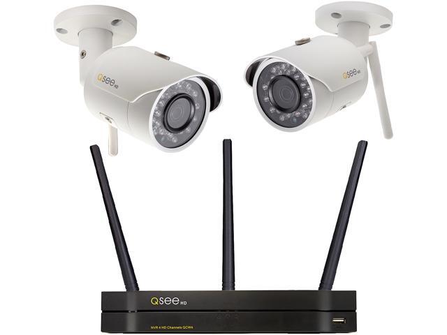 Q-See 4-Channel Wi-Fi Security System with 2 Wi-Fi 3MP Bullet Security ...