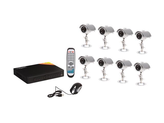 LTS 8 Camera+ 8 Channel 500GB DVR with Hi-Res VGA and IE/Safari/Mobile ...