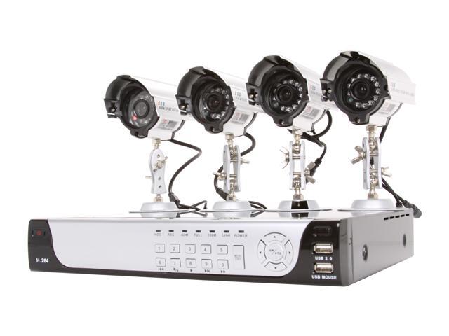 LTS 4 Camera+4 Channel 320GB DVR with Web/Mobile Phone/iPhone Access ...