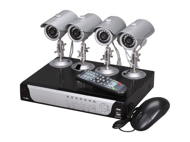 LTS 4 Camera+4 Channel 320GB DVR with Web/Mobile Phone /iPhone Remote ...
