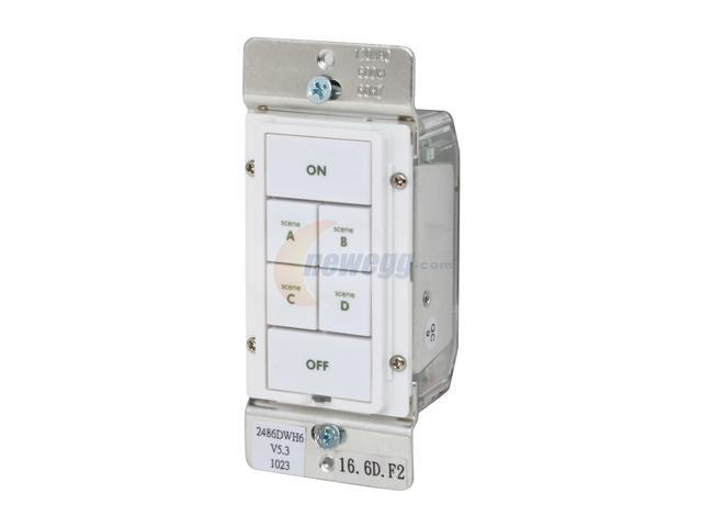 SmartLabs 2486DWH6 KeypadLinc Dimmer - INSTEON 6-Button Scene Control ...