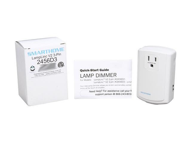 SmartLabs 2456D3 LampLinc - INSTEON Plug-In Lamp Dimmer Module, 3-Pin ...