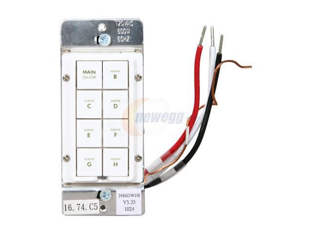 SmartLabs 2486DWH8 KeypadLinc Dimmer - INSTEON 8-Button Scene Control ...