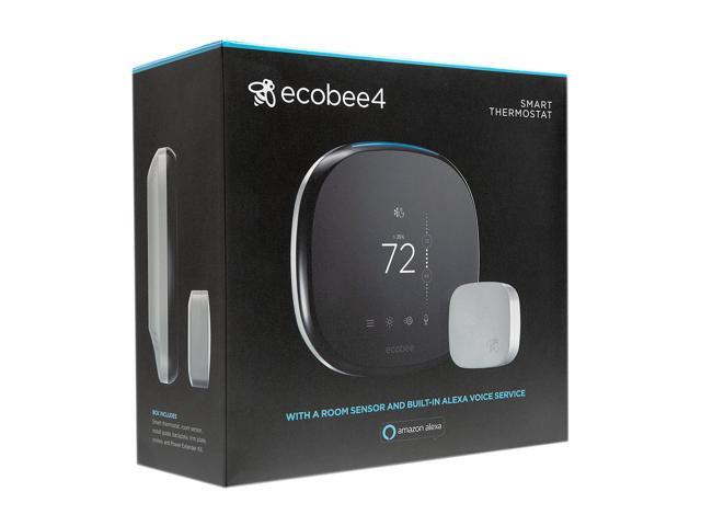 Ecobee4 Wi-Fi Thermostat w/ Room Sensor and Built-In Alexa Voice ...