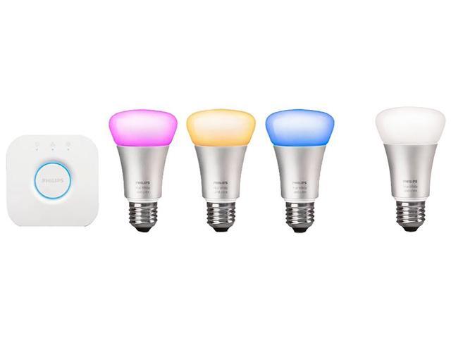 Philips Hue White and Color Ambiance A19 Bulb Starter Kit 2nd ...