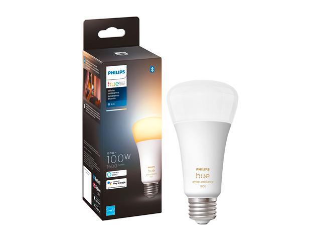 Philips Hue White E26 High Lumen Smart Bulb, 1600 Lumens, Bluetooth ...