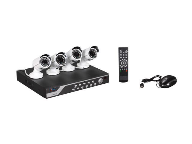 eSecure H.264 Internet & 3G Phone Accessible 8 channel DVR w/ 4 CCD ...