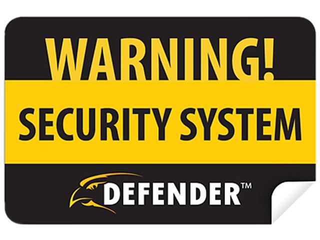 Defender 4 Pack of Window Warning Stickers with UV fade Protection ...