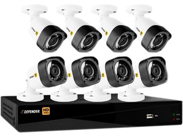 Defender HD2T16B8 16 Channel HD 1080P 16CH with 8 Bullet Cameras ...