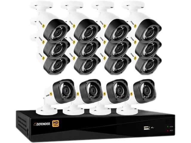 Defender HD 1080p 16 Channel 2TB DVR Security System and 16 Bullet ...