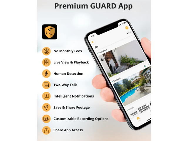 Defender Guard Pro PTZ 2K QHD WiFi Plug-In Power Security Camera ...