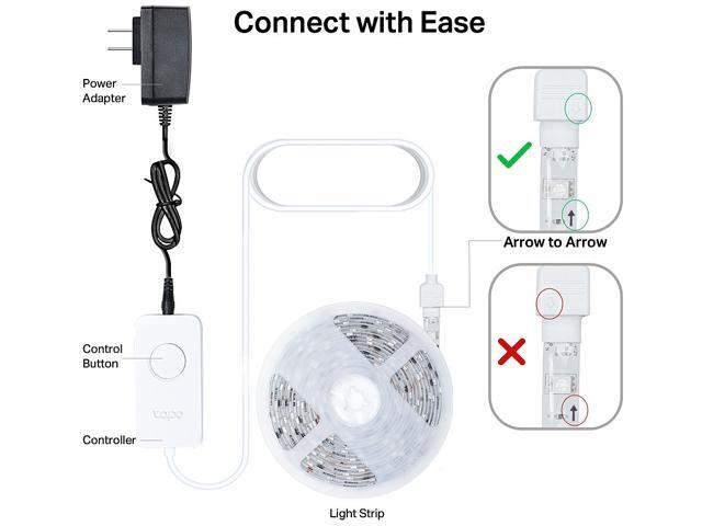 TP-Link Tapo Smart LED Light Strip, 50 Color Zones RGBIC, Sync-to-Sound ...