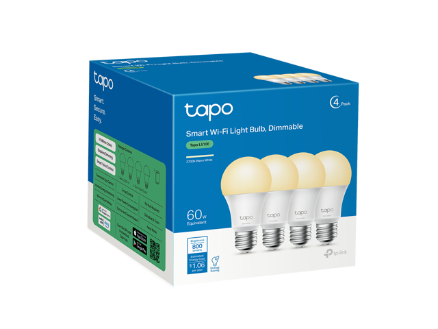 TP-Link Tapo Smart Light Bulbs, 800 Lumens (60W Equivalent) - Newegg.com